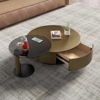 China Stainless Steel Marble Combination Coffee Table No Storage for sale