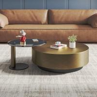 China Stainless Steel Marble Combination Coffee Table No Storage for sale