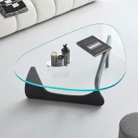 China Wooden Legs Glass Modern Coffee Table Eating Table Combination for sale