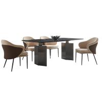 China Sleek Stainless Steel Dining Tables With Marble Tops Available For Bulk for sale