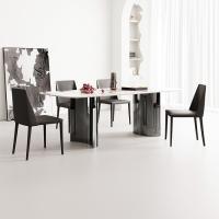 China Light Luxury Stainless Steel Marble Dining Tables Height 0.78m for sale