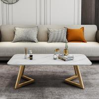 China Rectangle SS Modern Marble Coffee Tea Table Matte Finish for sale