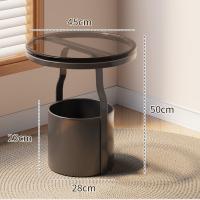 China SEDIA Marble Edge Glass Top Sofa Side End Table Sleek Design for sale