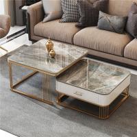 China SEDIA White Square Marble Top Coffee Table For Apartment for sale
