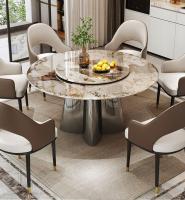 China Durable Marble Top Dining Tables With Stainless Steel Legs - Wholesale for sale