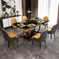 China Durable Stainless Steel Marble Dining Table For Lasting Luxury for sale