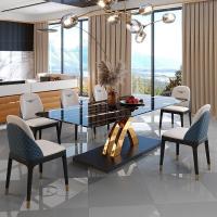 China Rectangle Marble Marble Dining Tables 2/4cm For Gatherings for sale