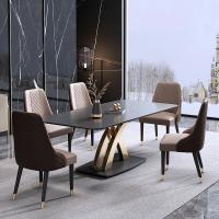 China Rectangle Marble Marble Dining Tables 2/4cm For Gatherings for sale