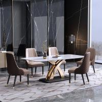 China Rectangle Marble Marble Dining Tables 2/4cm For Gatherings for sale