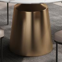China Marble Top Stainless Steel Round Dining Room Tables Width 1.3M/1.5M for sale