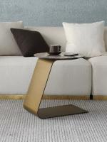 China Stainless Steel Leg Sofa Side Table Marble Counter Top Modern End Tables for sale