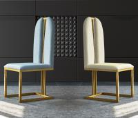 China Hotel Luxury Dining Chair In Gold / Silver / Customized Finish for sale