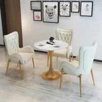 China Banquet Stainless Steel Luxury Dining Chair With Leather Seat for sale