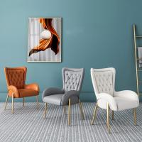 China Banquet Stainless Steel Luxury Dining Chair With Leather Seat for sale