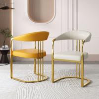 China Stainless Steel Flange Luxury Dining Chairs For Leisure Facilities for sale