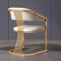 China Modern Minimalist Luxury Dining Chair Stainless Steel Leisure Facilities for sale