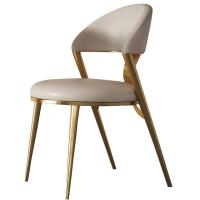 China Modern Stainless Steel Luxury Dining Chairs With Fleece OEM ODM for sale