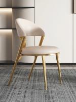 China Modern Stainless Steel Luxury Dining Chairs With Fleece OEM ODM for sale