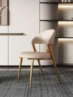 China Modern Stainless Steel Luxury Dining Chairs With Fleece OEM ODM for sale