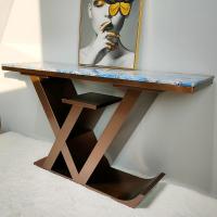 China Luxury Marble Console Tables With Stainless Steel - Modern Elegance for sale