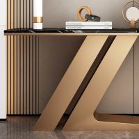 China Width 45cm Entrance Console Table Stainless Steel Entryway Table for sale