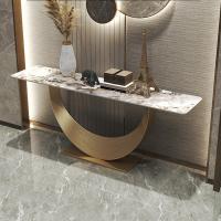 China Customized Luxury Entrance Console Table Gold 120cm/150cm Length for sale