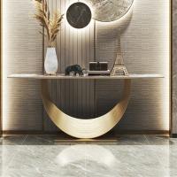China Customized Luxury Entrance Console Table Gold 120cm/150cm Length for sale