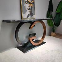 China Glossy Steel Frame Entrance Console Table Rectangular Height 78cm for sale
