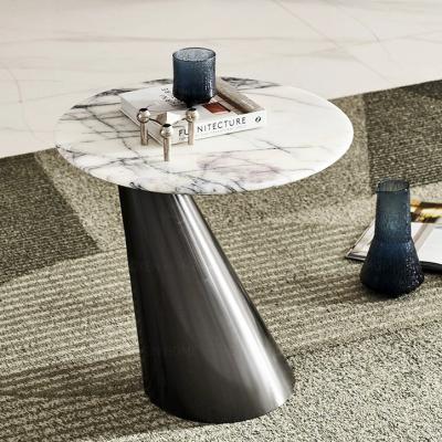 China Stainless Steel Marble Top Sofa Side Table Telephone Table for sale