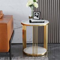 China Stainless Steel Circular Sofa Side Table For Living Room for sale