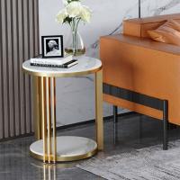 China Stainless Steel Circular Sofa Side Table For Living Room for sale