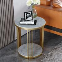 China Stainless Steel Circular Sofa Side Table For Living Room for sale