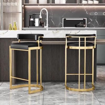 China Bar Room Stools With Stainless Steel Legs Velvet / PU Seat for sale
