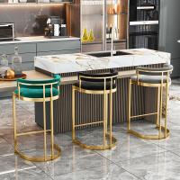 China Bar Room Stools With Stainless Steel Legs Velvet / PU Seat for sale