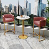China Commercial Metal Bar Stools High Stool With Velvet / PU Seat for sale