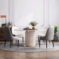 China Marble Table Top Restaurant Round Dining Room Tables Height 78cm for sale
