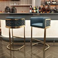 China High Rebound Sponge Stainless Steel Bar Stool With Arms for sale