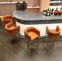 China High Rebound Sponge Stainless Steel Bar Stool With Arms for sale