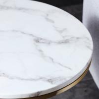 China SEDIA Metal Sofa End Table With Marble Top Smooth Surface for sale