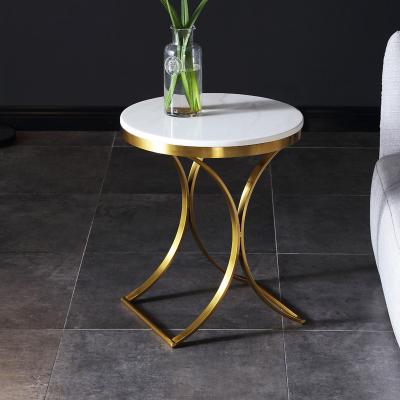 China SEDIA Metal Sofa End Table With Marble Top Smooth Surface for sale