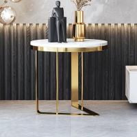 China SEDIA Stainless Steel Marble Sofa Side Table For Living Room for sale