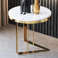 China SEDIA Stainless Steel Marble Sofa Side Table For Living Room for sale