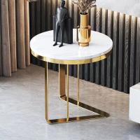 China SEDIA Stainless Steel Marble Sofa Side Table For Living Room for sale