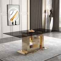 China Modern Style 0.9m Width Glass Dining Table For Customer Satisfaction for sale