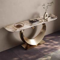 China Polished Marble & Stainless Steel Console Tables - Entryway Elegance for sale