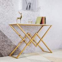 China Contemporary Marble & Stainless Steel Console Tables - Wholesale for sale