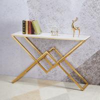 China Contemporary Marble & Stainless Steel Console Tables - Wholesale for sale