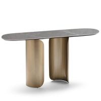 China Elegant Entryway Console Tables - Marble Top & Stainless Steel Base for sale