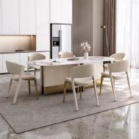China Modern Stainless Steel Marble Square Dining Table For Hotel Banquet Hall for sale