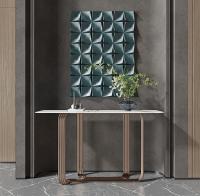 China Polished Stainless Steel & Marble Console Tables - Affordable Luxury for sale